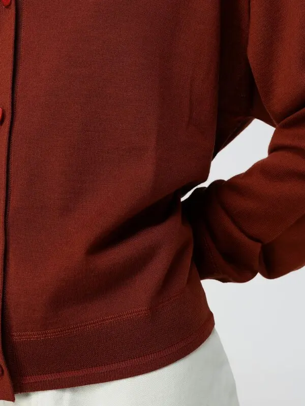 Paul Smith Merino Wool V-neck Cardigan With Dropped Shoulders