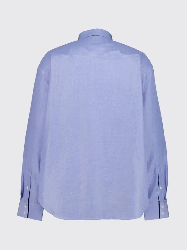 Celine Cotton Shirt With Embroidered Triomphe Logo On The Pocket