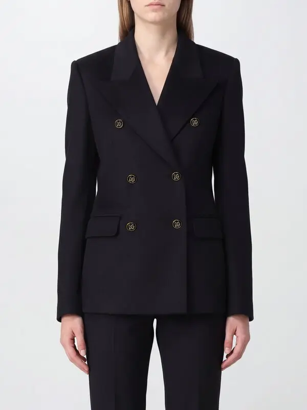 Dolce & Gabbana Double-breasted Pure Virgin Wool Blazer With Peak Lapels