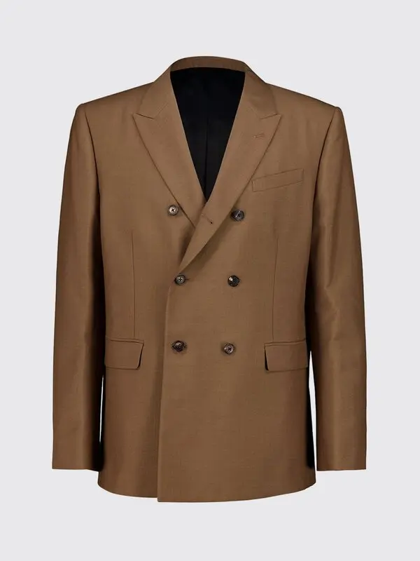 Celine Double-breasted Pure Wool Blazer With Peak Lapels And Flap Pockets