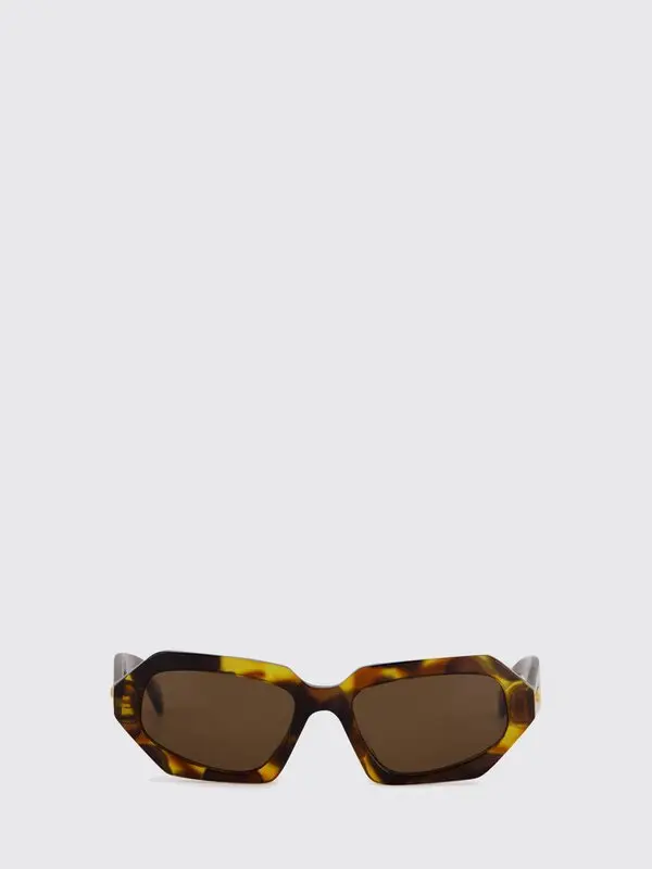 Bottega Veneta Rectangular Acetate Sunglasses With Tortoiseshell Frame