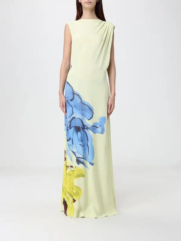 Paul Smith Floral-print Viscose Jersey Long Ceremony Gown