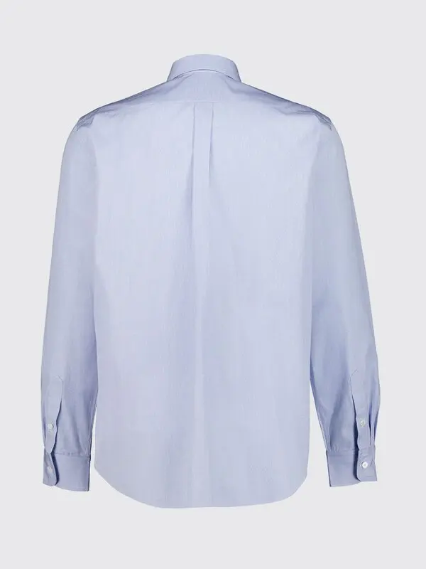Celine Classic Cotton Poplin Shirt With French Collar And Curved Hem