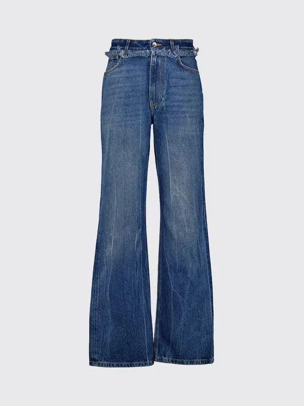 Rabanne Mid-rise Flared Jeans In Cotton Denim With Five-pocket Design