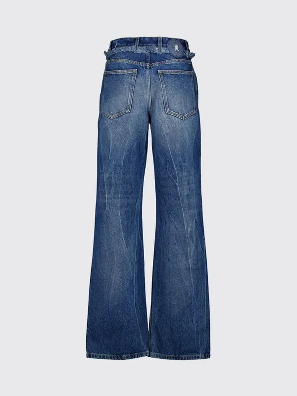 Rabanne Mid-rise Flared Jeans In Cotton Denim With Five-pocket Design