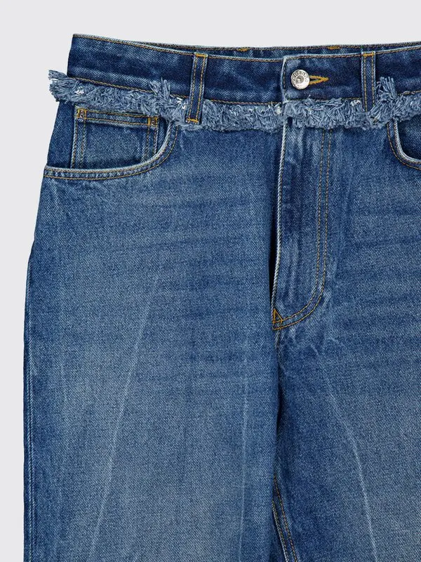 Rabanne Mid-rise Flared Jeans In Cotton Denim With Five-pocket Design