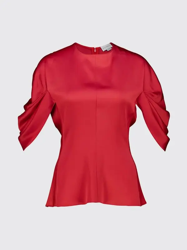 Stella McCartney Crew Neck Slim Fit Satin Evening Top