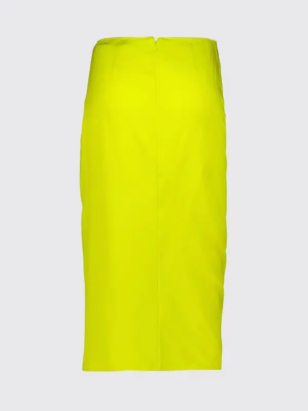 Stella McCartney Draped Jersey Midi Pencil Skirt With High Waist And Asymmetrical Hem - Yellow