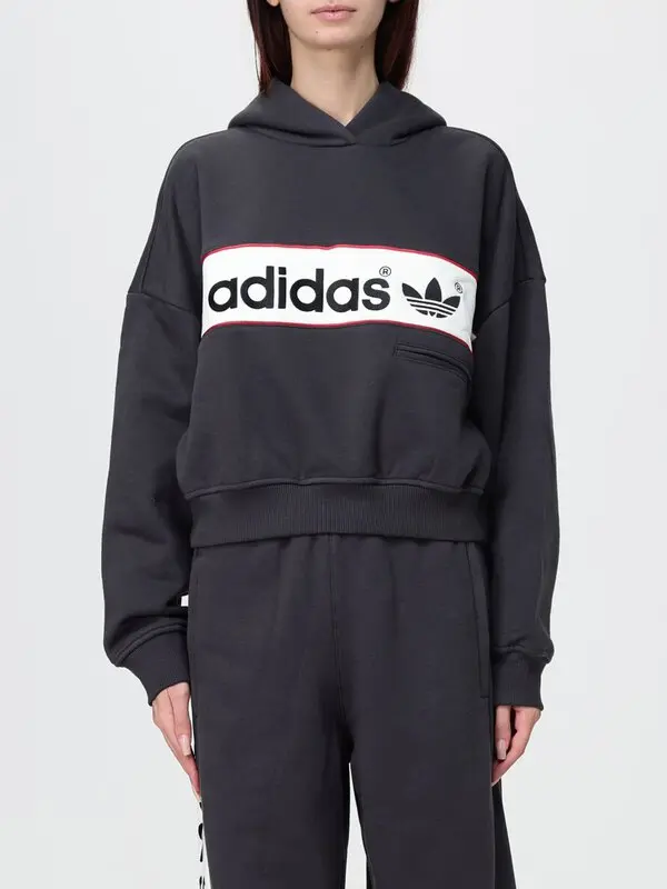 ADIDAS ORIGINALS Relaxed Fit Hoodie In Recycled Cotton - Black