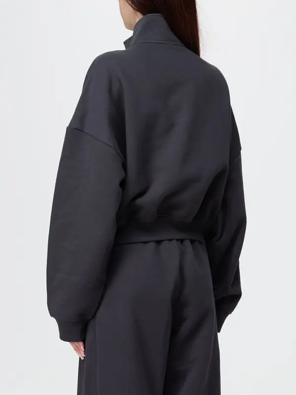 ADIDAS ORIGINALS Half-zip High Neck Sweatshirt In A Relaxed Fit Cotton Blend - Black