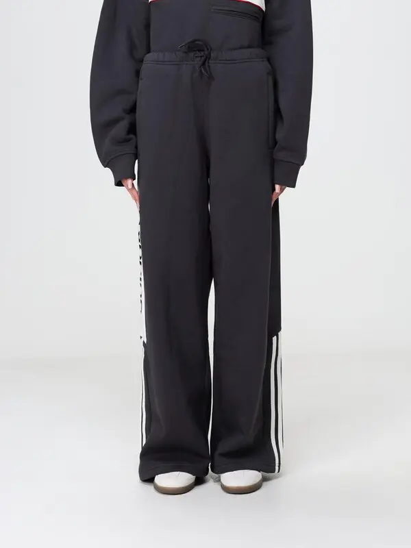 ADIDAS ORIGINALS Wide-leg Jogging Trousers In Cotton Blend With Drawstring