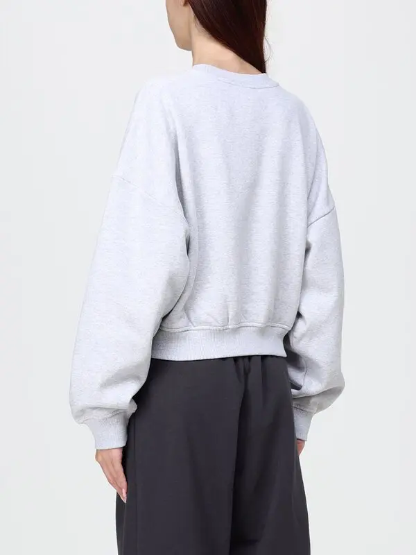 ADIDAS ORIGINALS Relaxed Fit Crewneck Sweatshirt In Cotton Blend With Contrast Logo - Grey