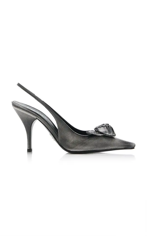 Prada Decollete Fiori Leather Pumps