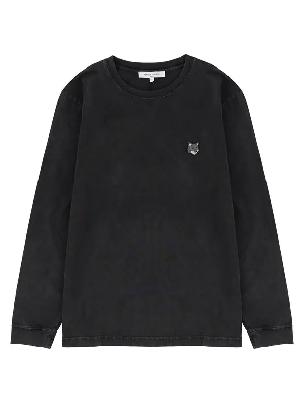 Maison Kitsuné T-shirt "fox Head" A Manica Lunga