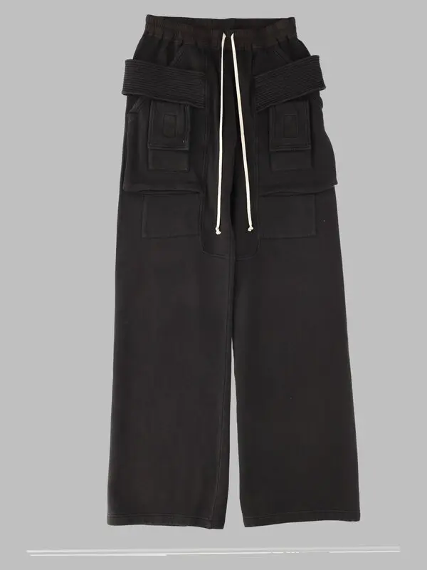 Rick Owens Pantalone Cargo In Felpa Di Cotone