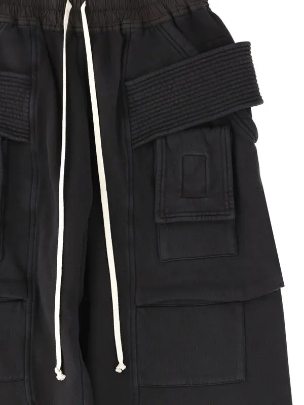 Rick Owens Pantalone Cargo In Felpa Di Cotone