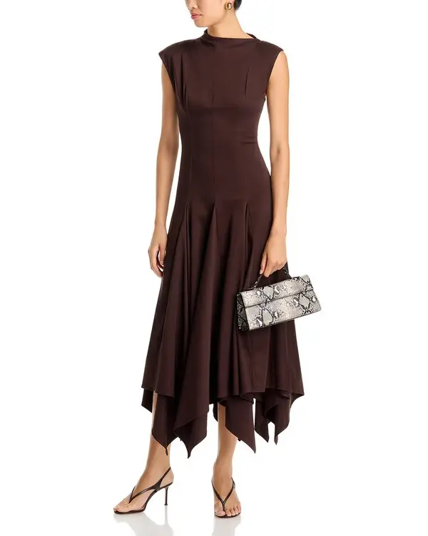 Black Halo Eloidie Handkerchief Hem Sleeveless Dress