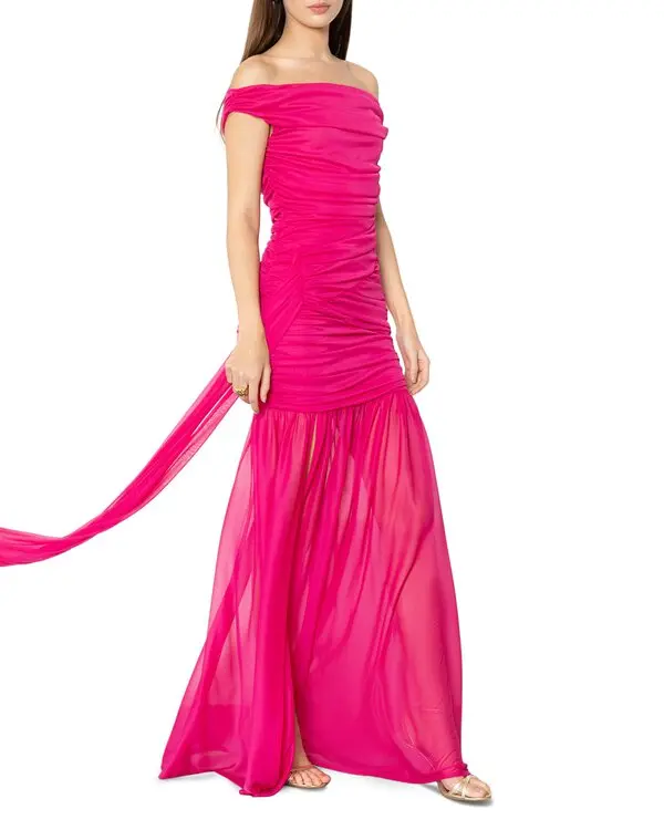 Black Halo Amara Off-the-shoulder Gown