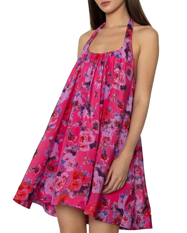 Black Halo Lovie Halter Mini Dress