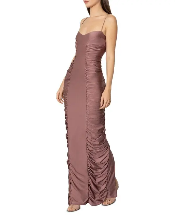 Black Halo Amoria Ruched Maxi Dress