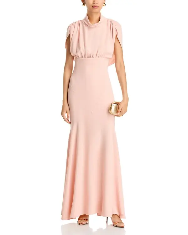 Black Halo Adelina Empire Waist Mock Neck Gown