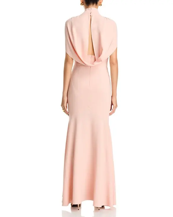 Black Halo Adelina Empire Waist Mock Neck Gown