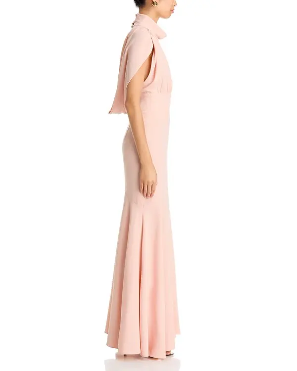 Black Halo Adelina Empire Waist Mock Neck Gown