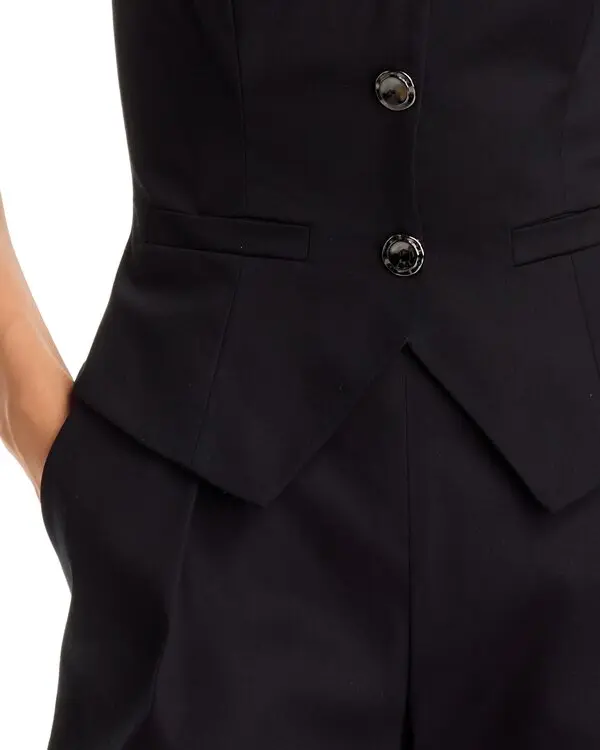 Black Halo Matias Vest Bodice Sleeveless Jumpsuit
