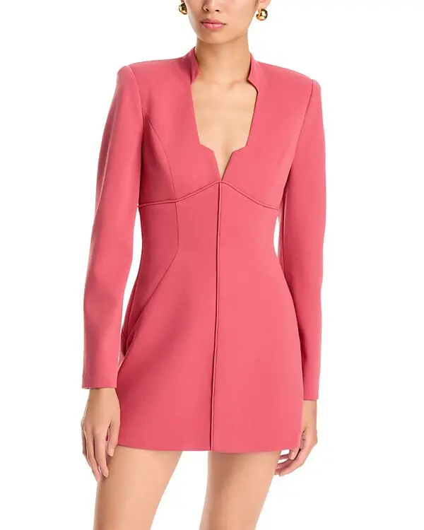 Black Halo Kylah Geometric Neck Mini Dress - Wildberry