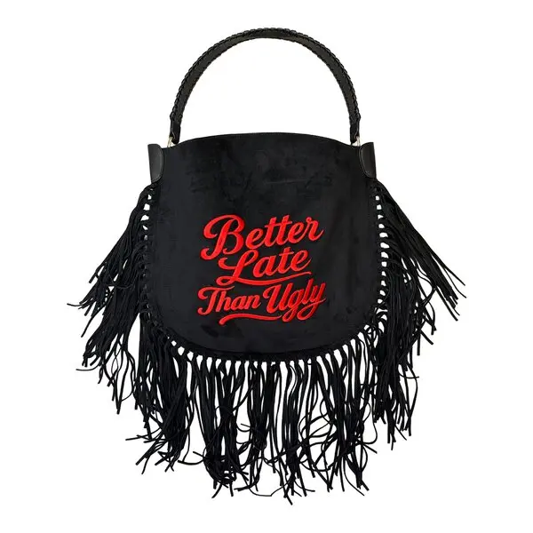 LILLY LOVES Better Late Than Ugly Tassel Handbag