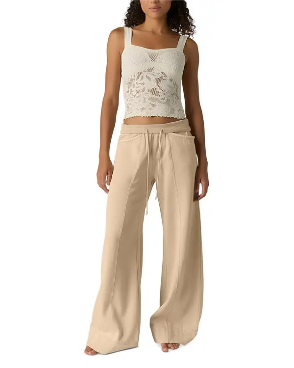 Free People Heirloom Lace Square Neck Camisole - Tofu