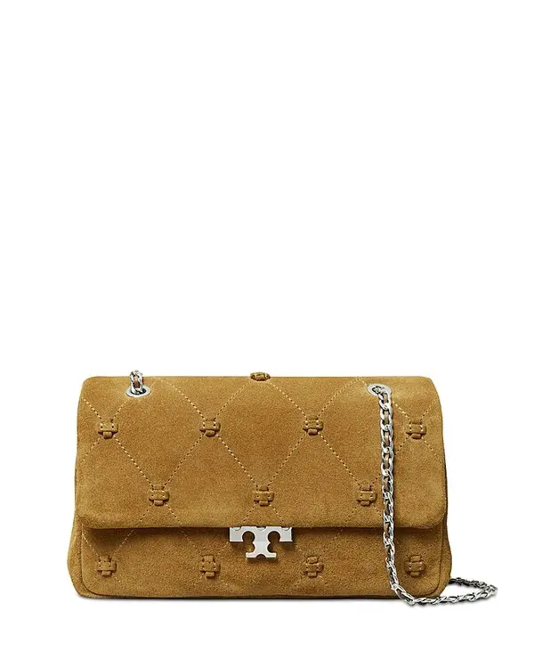 Tory Burch Bunny Knot Small Suede Shoulder Bag