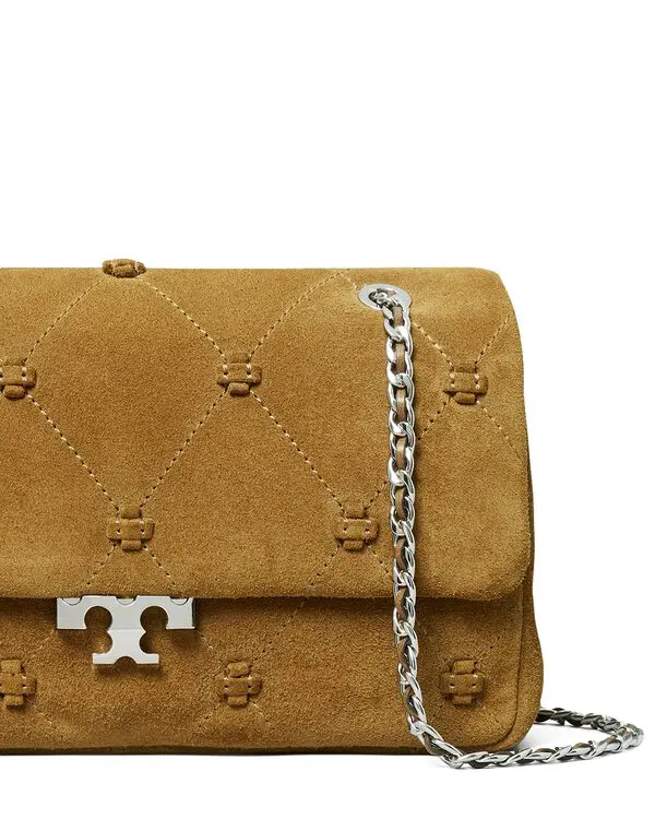 Tory Burch Bunny Knot Small Suede Shoulder Bag