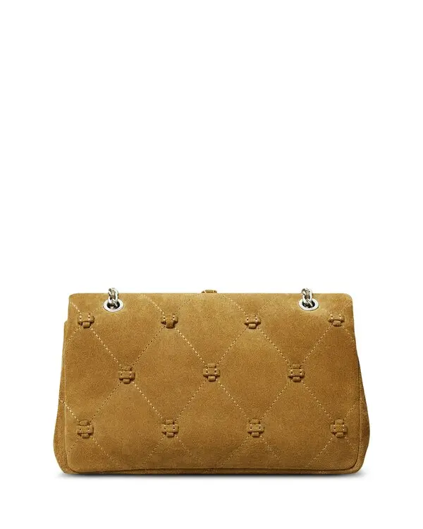 Tory Burch Bunny Knot Small Suede Shoulder Bag