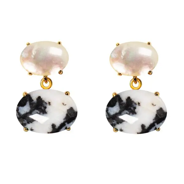 CRYSTALLINE JEWELLERY Black / White Black & White Earrings
