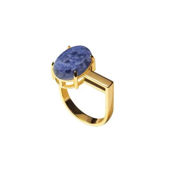 CRYSTALLINE JEWELLERY Sodalite Assymetry Ring