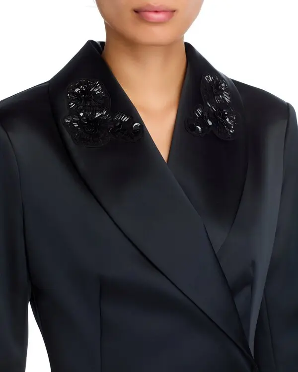 Chiara Boni La Petite Robe Reve Satin Double Breasted Mini Dress Exclusive