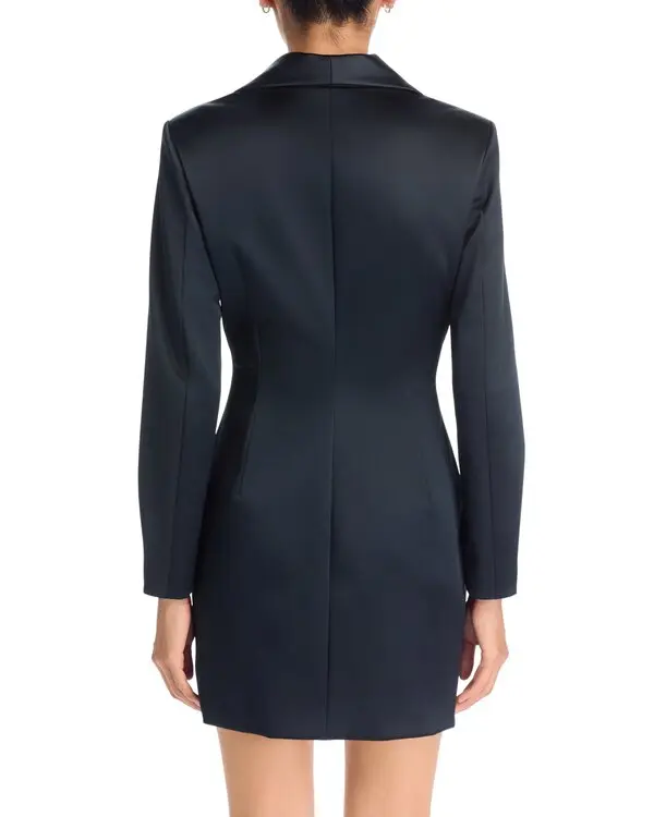 Chiara Boni La Petite Robe Reve Satin Double Breasted Mini Dress Exclusive