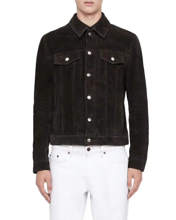 ALLSAINTS Chaiyo Suede Trucker Jacket