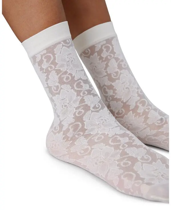 Swedish Stockings 2-pack Lily Lace Socks - Ivory