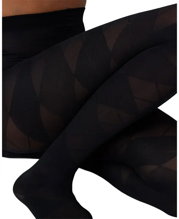 Swedish Stockings Rebecka Argyle Tights - Black