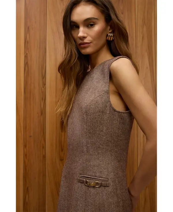 French Connection Naya Herringbone Mini Dress