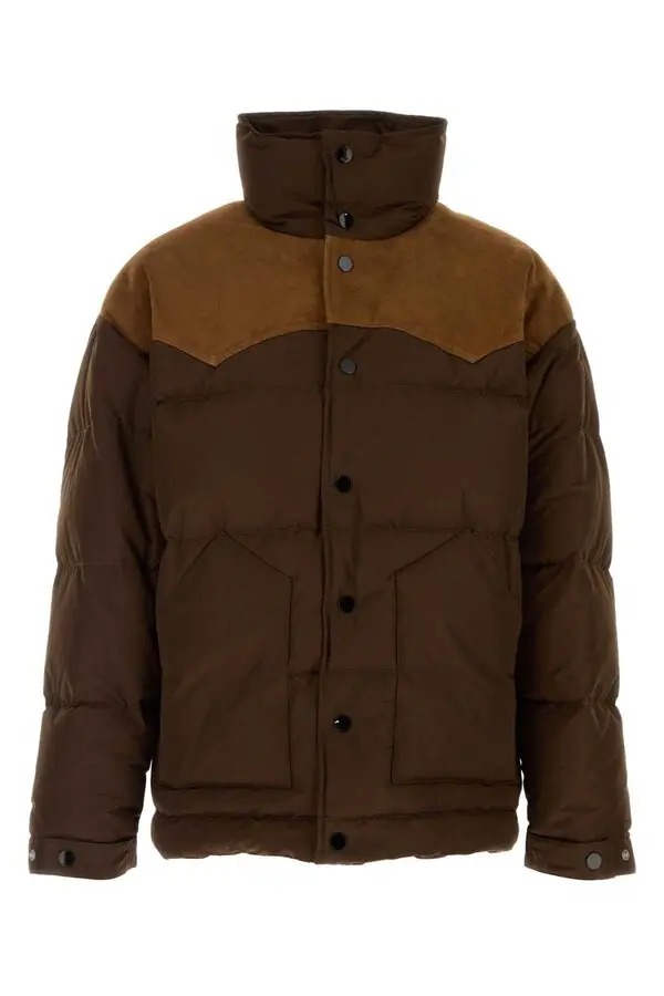 AMI Paris Down Jacket In Polyester Blend - Brown