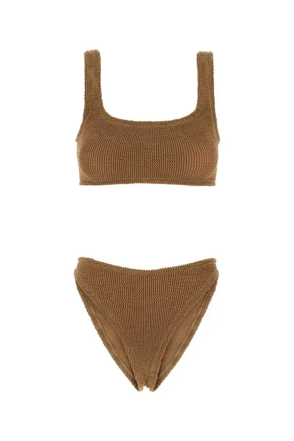 Hunza G Xandra Stretch Nylon Bikini - Camel