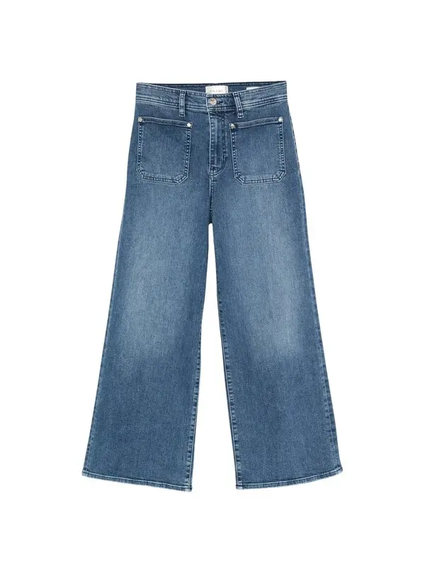 FRAME Le Slim Palazzo Jeans In Cotton Denim For - Denim Blue