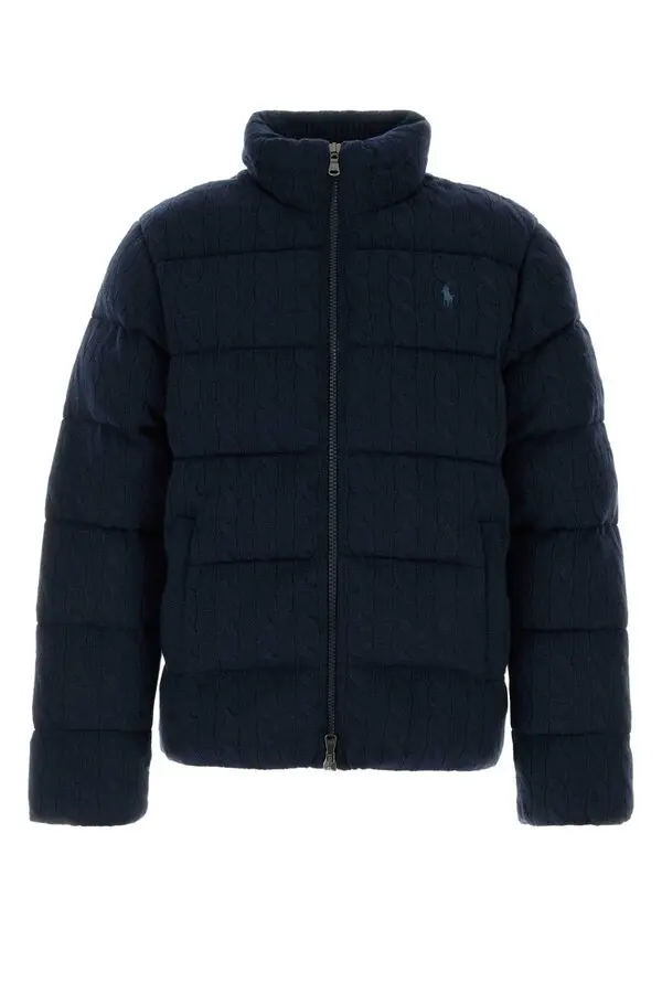 Polo Ralph Lauren Padded Wool-cashmere Jacket With Nylon Lining - Blue