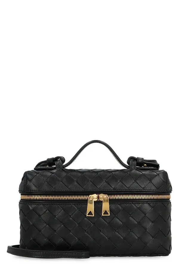Bottega Veneta Intrecciato Mini Vanity Case - Black