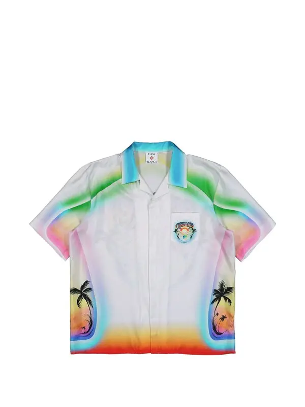 Casablanca Cuban Collar Short-sleeve Shirt For
