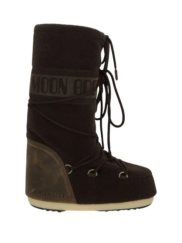 Moon Boot Mini Shearling-trim Ankle Boots For - Brown
