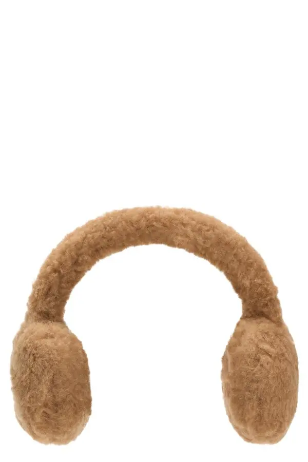 Max Mara Mini Earplugs With Hair-inspired Texture - Camel